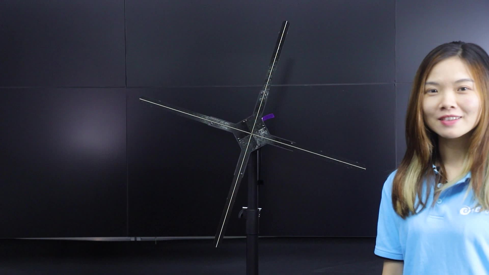 3d Holographic Led Advertising Fan 50cm 65cm 70cm 100cm Led Fan 3d ...