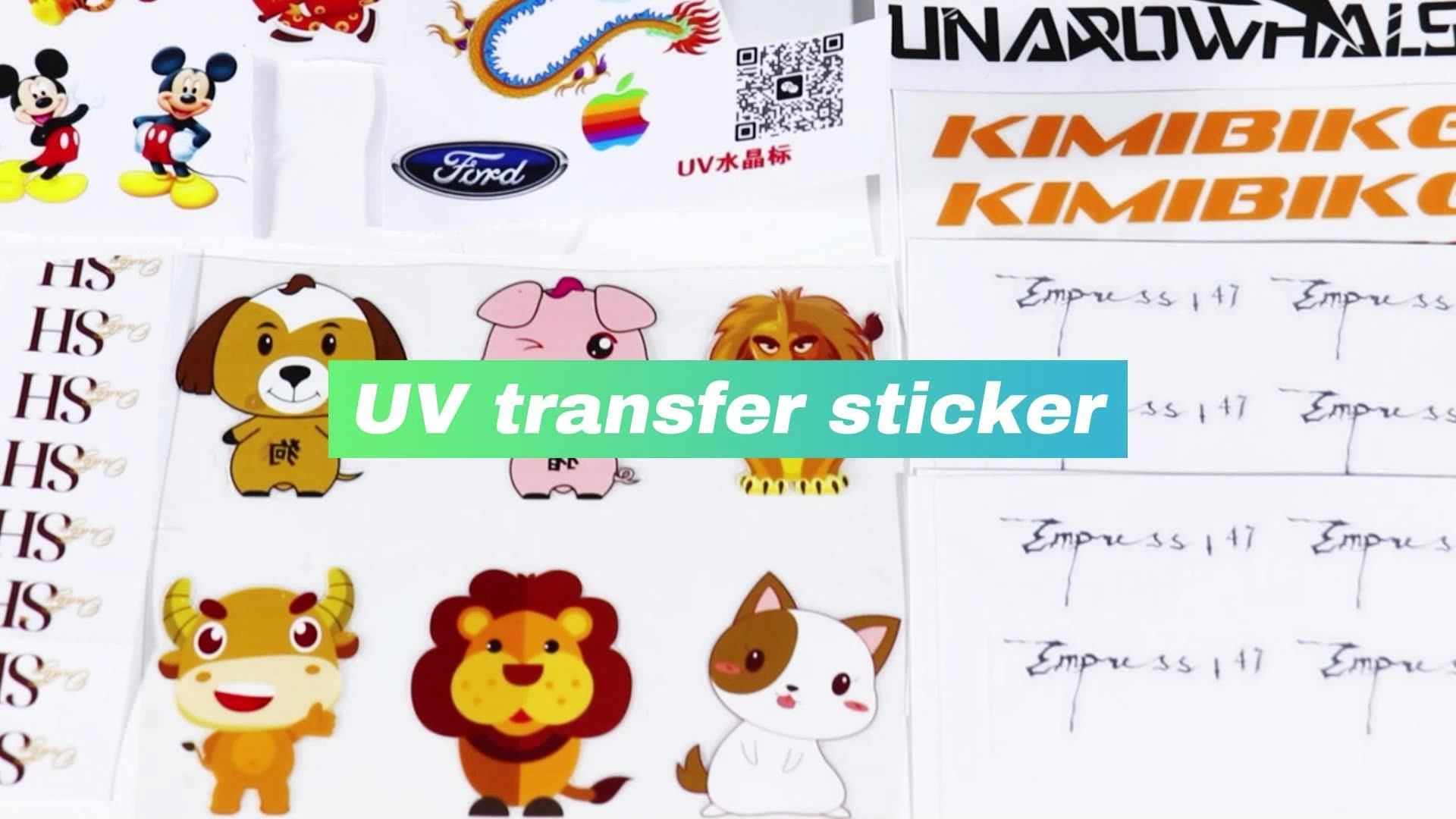 Custom Logo Sticker Transfer Printing Waterproof Transparent Brand ...