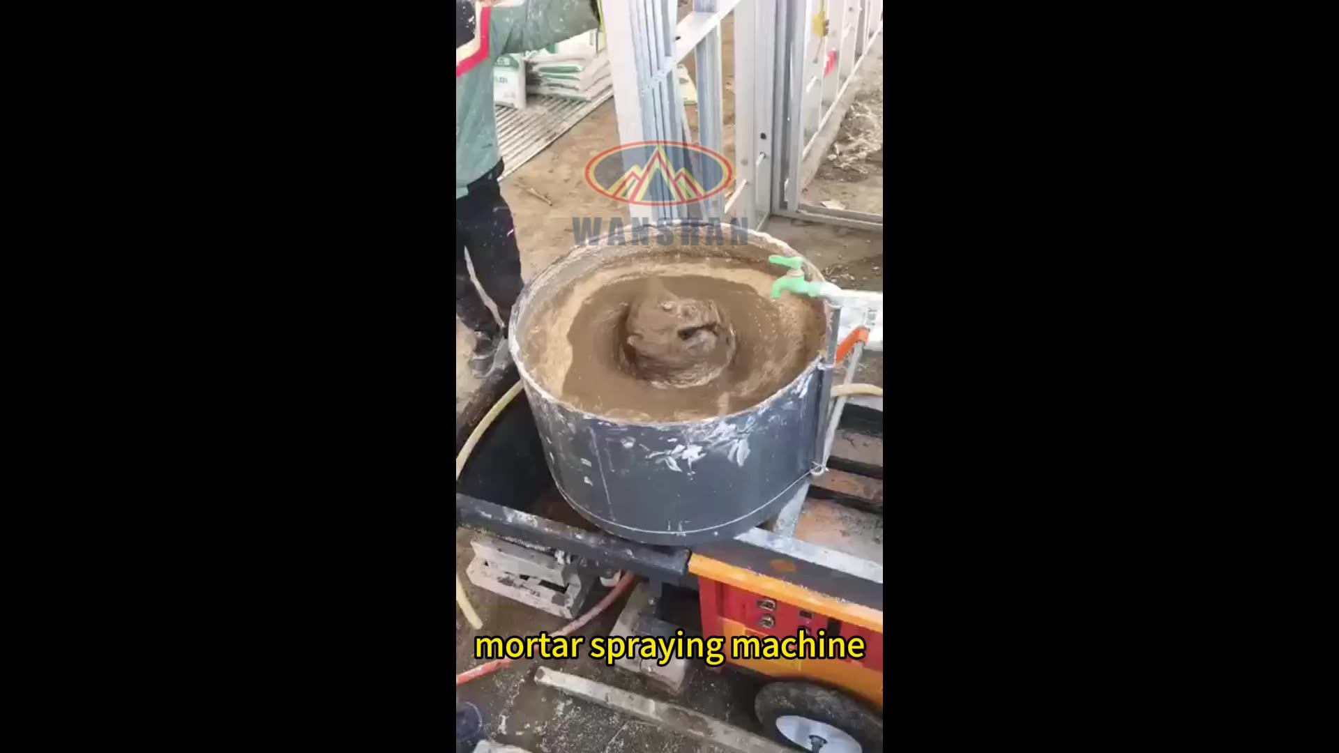 Electric Mini Cement Sand Mortar Sprayer Automatic Mixing Integrated ...