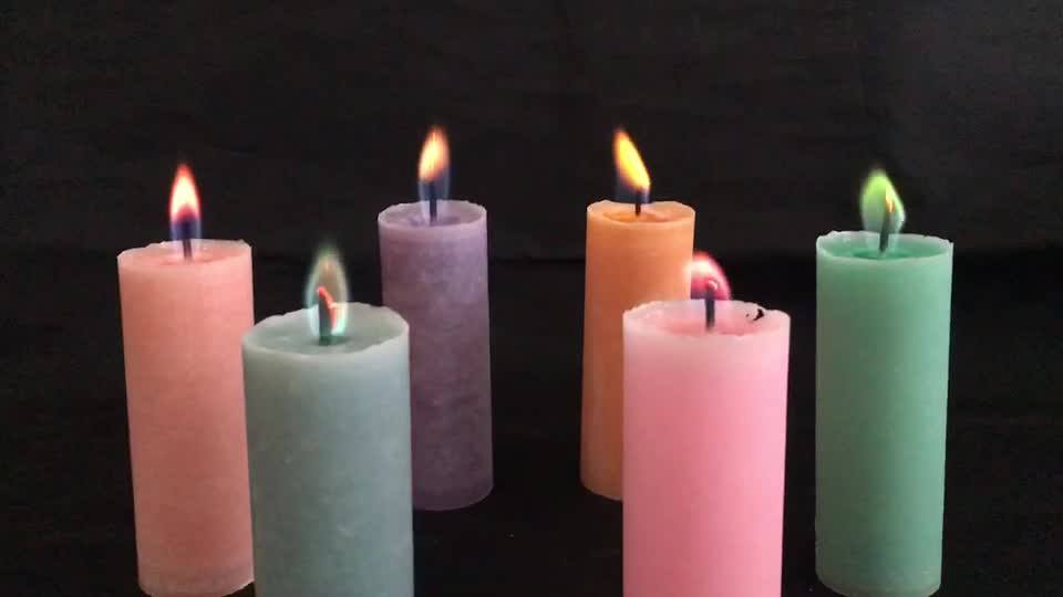 Yes Handmade And Colored Flame Feature Birthday Pillar Candles - Buy ...
