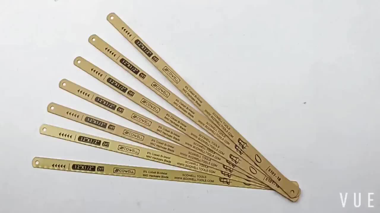 12 X 1/2" Bimetallic Flexible Hacksaw Blade 18tpi Hand Saw Blades 300mm ...