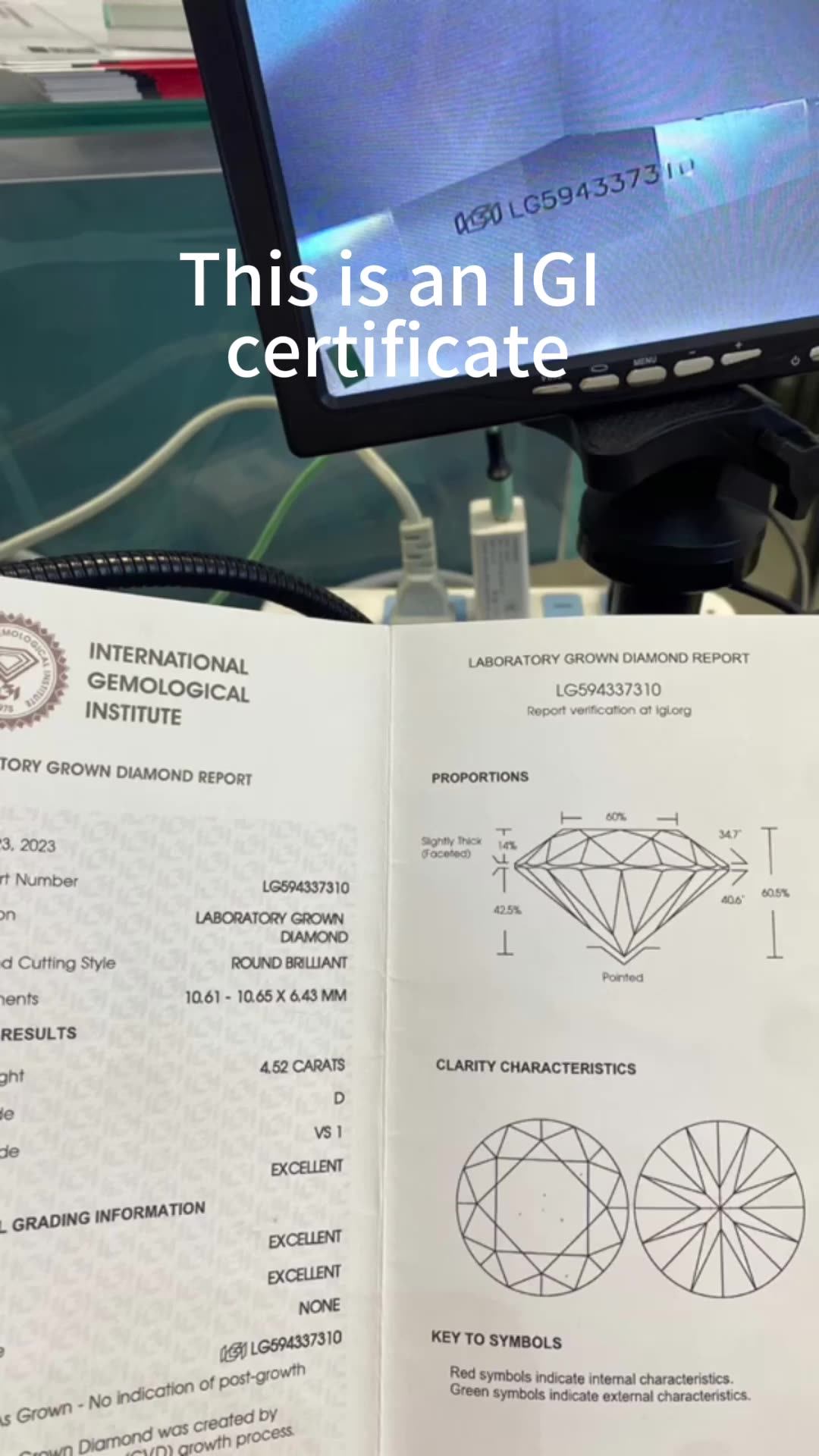 Authentic Laboratory-cultured Round Lab Grown Diamonds 0.01-1 Carat ...