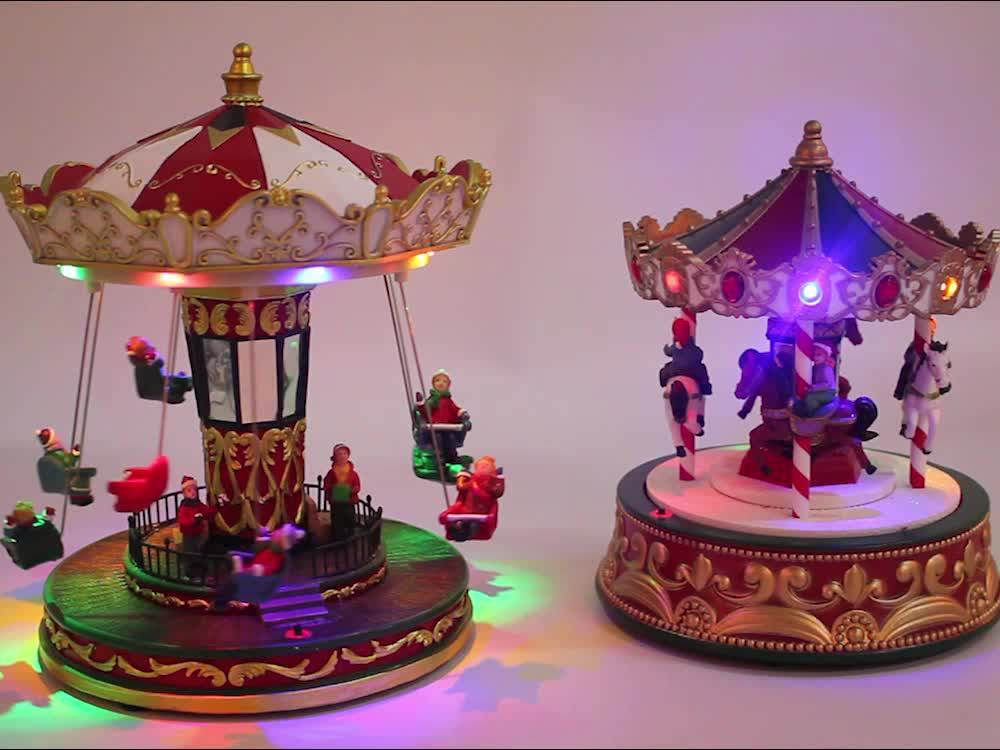Custom Navidad Plastic Christmas Fairy Carousel Music Box - Buy Plastic ...