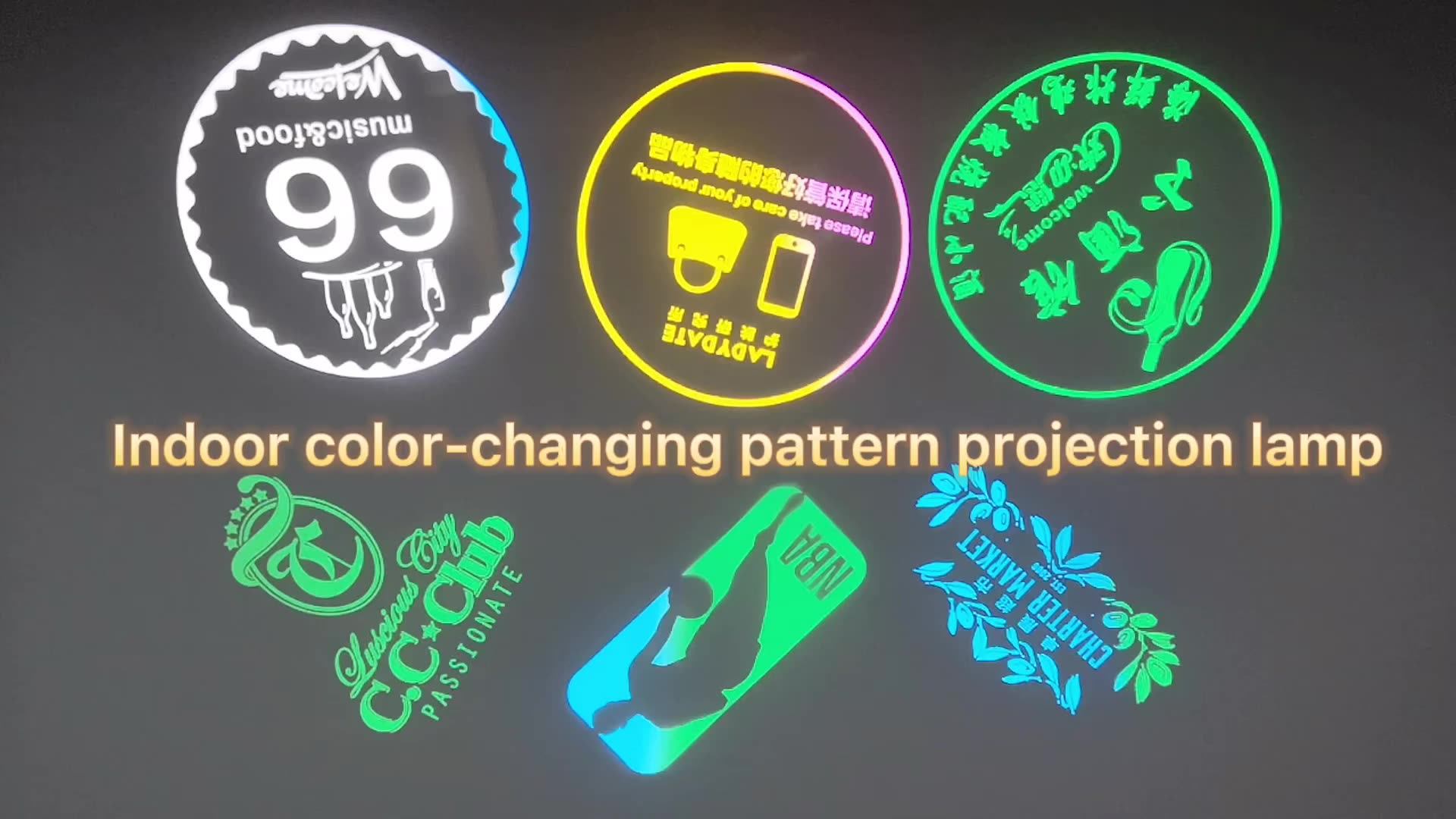 60w Led Auto Color Changing Projector Outdoor Projection Lamp Gobo ...