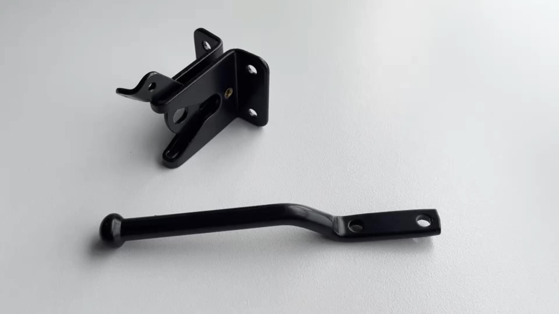 Hardware Self-locking Gate Latch With Fasteners For Wooden Fence Heavy ...