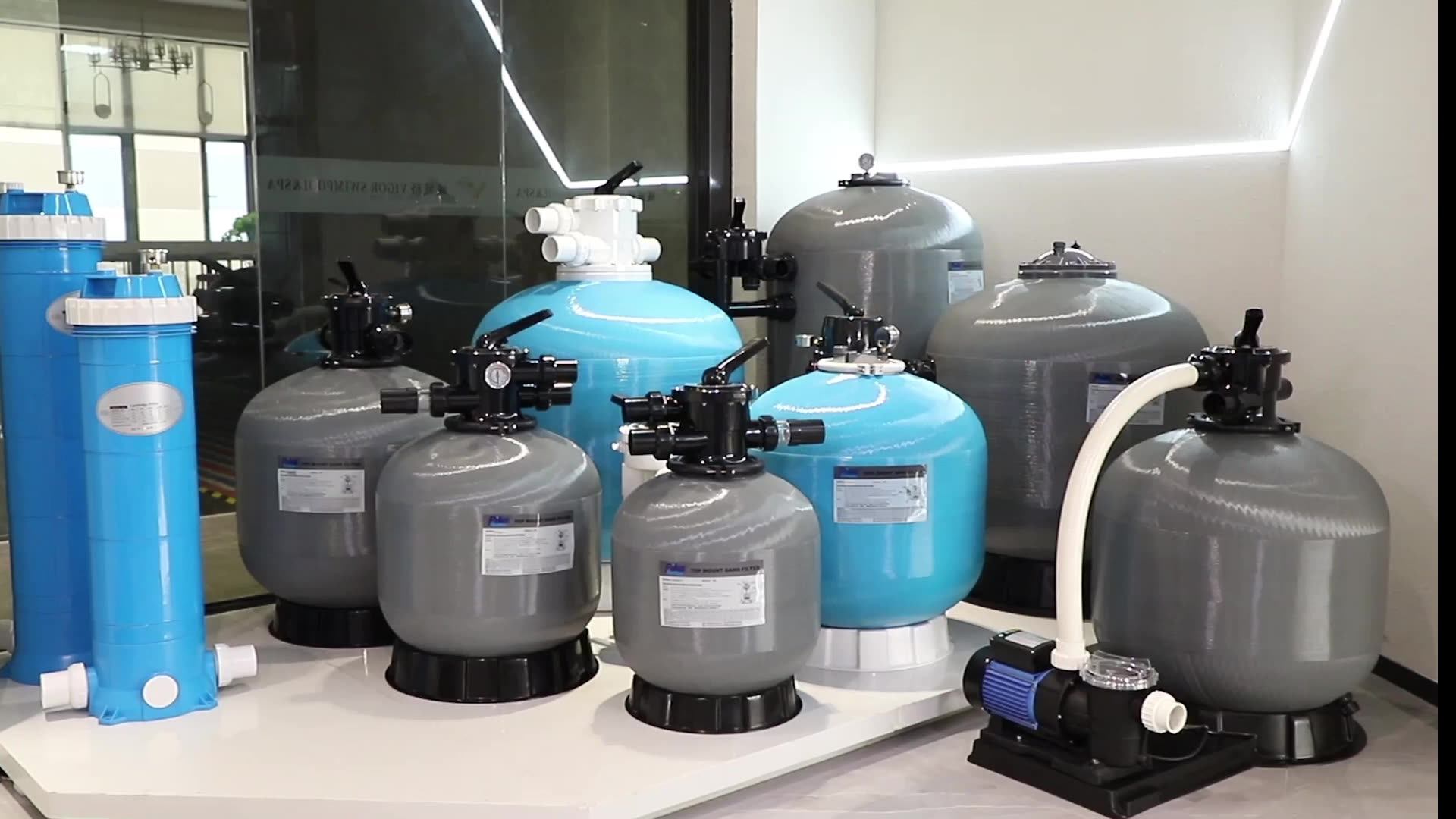 Sand Filter Water Treatment Automatic Backwash Top Mount Type Pool ...