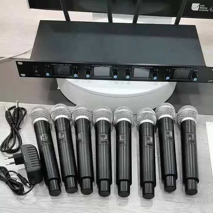 Professional Uhf System Wireless Microphone 8 Channel - Buy Wireless ...