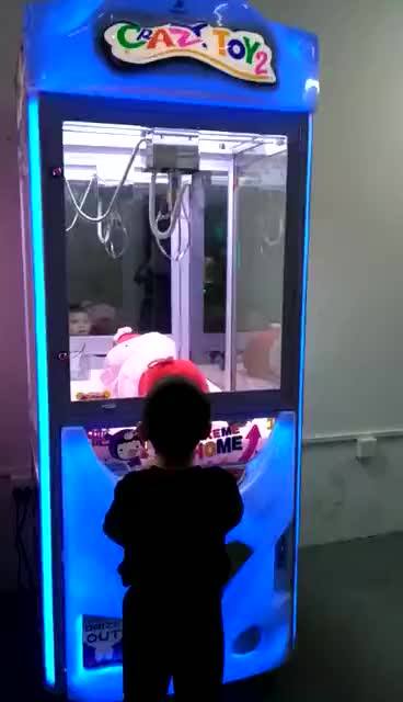 Crazy Toy 3 Amusement Coin Operated Catch Mini Toy Crane Claw Game ...