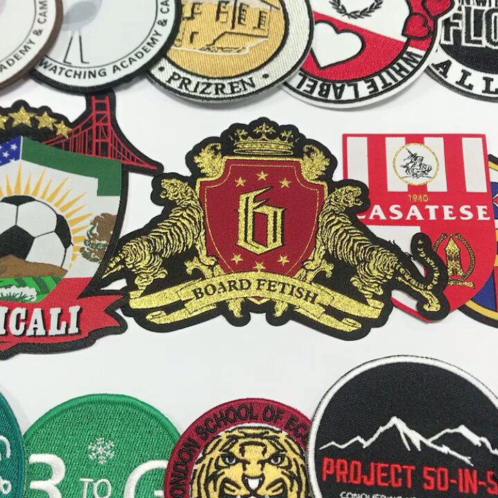 Customized Embroidery Woven Merrow Border Laser Cut Patches Custom Size ...