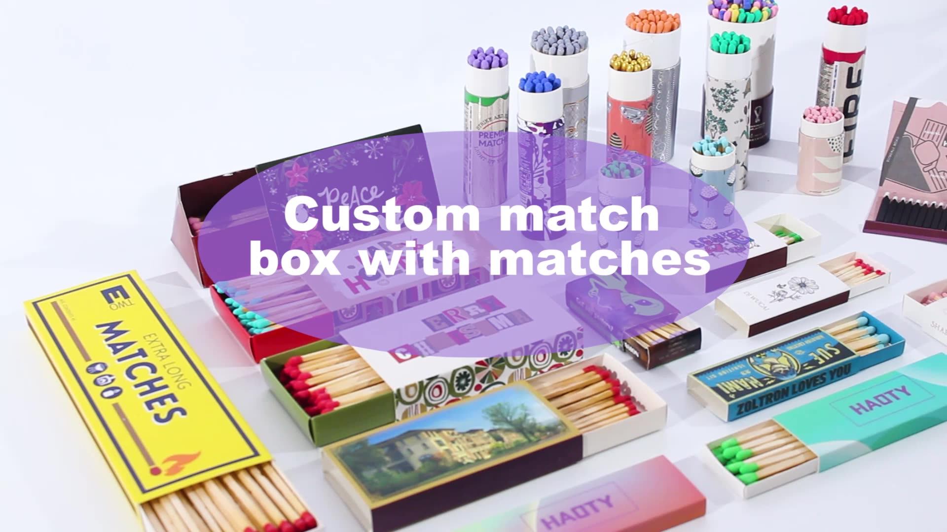 Different Matches Colors Long Matchsticks Design Match Box Custom Paper ...