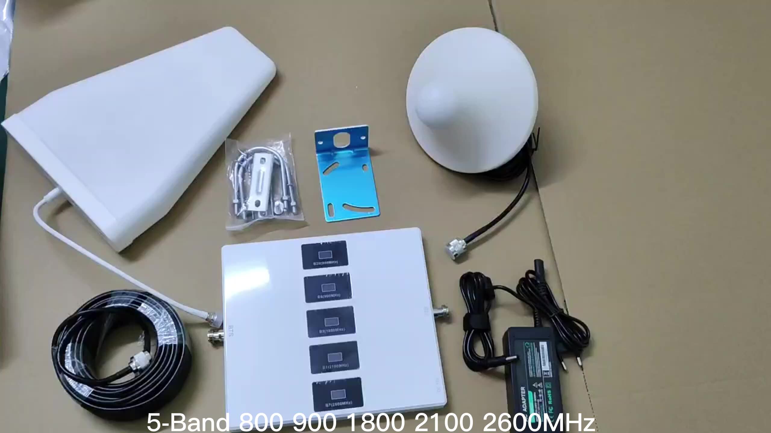 2g 3g 4g Booster Five Band B20 800 900 1800 2100 2600mhz Mobile Network ...
