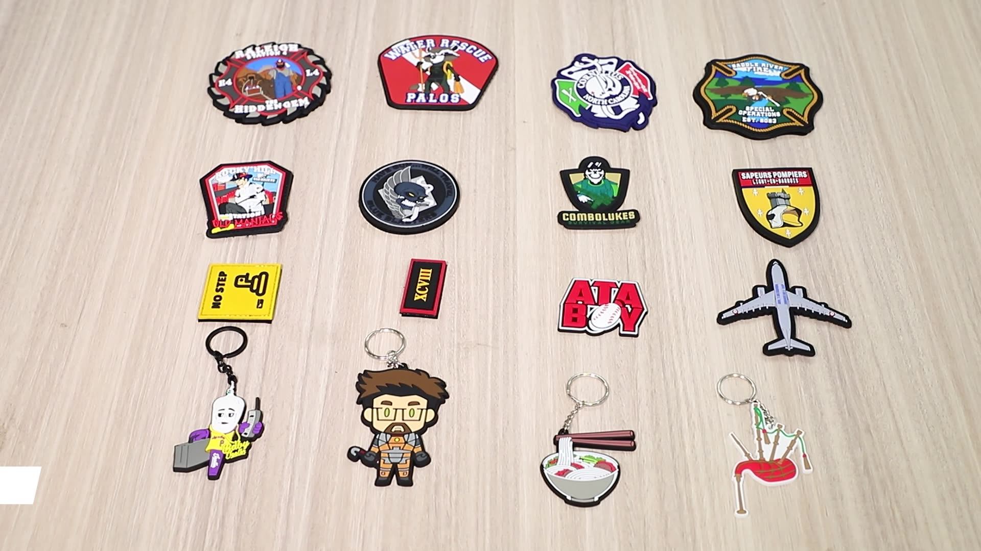 Custom Logo Rubber Hat Patches Embossed Hook And Loop Sew Iron On ...