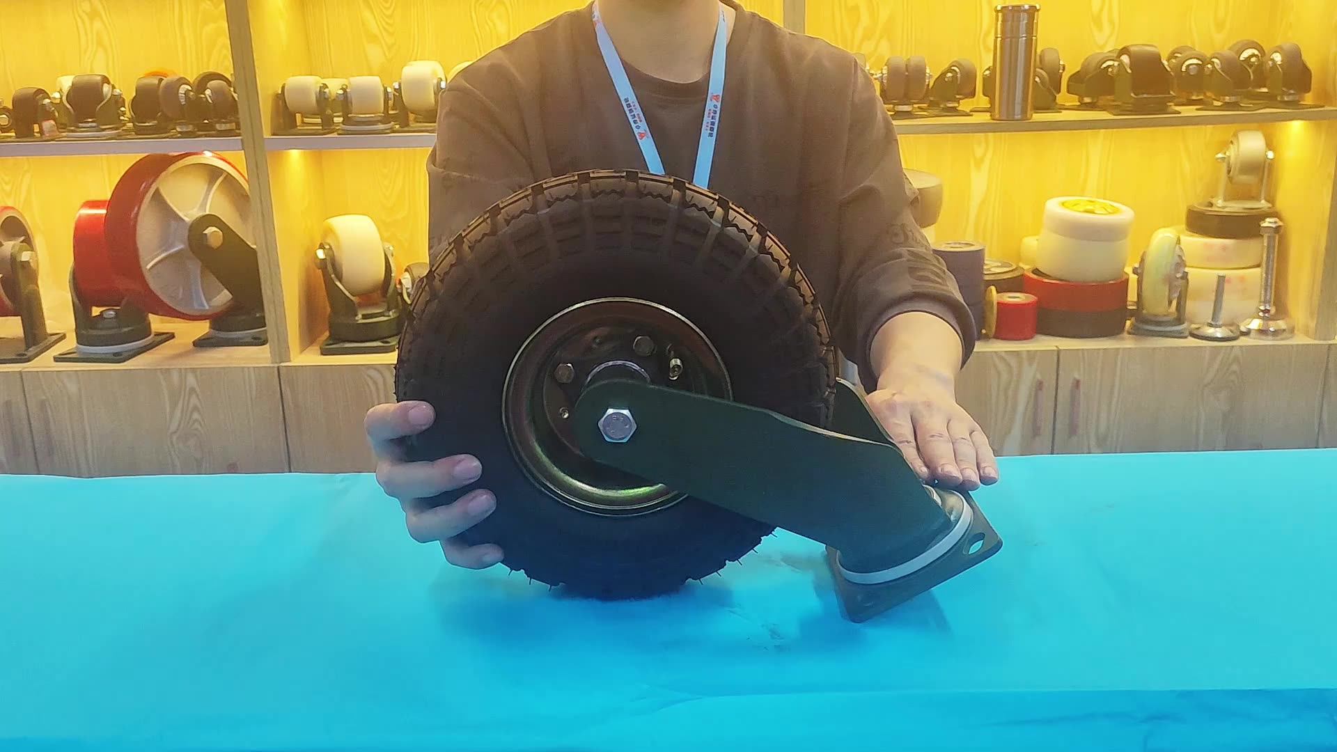 Ytop 8 Inch 10 Inch Black Rubber Castor Fixed Swivel Caster Wheels With ...