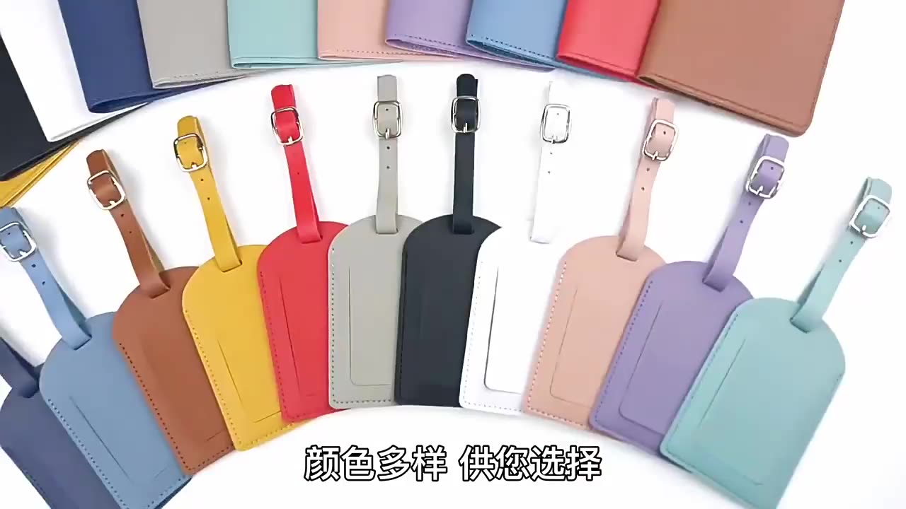 Wholesale Vegan Leather Luggage Tag Creative Leather Suitcase Baggage Tag Pu Boarding Pass ...