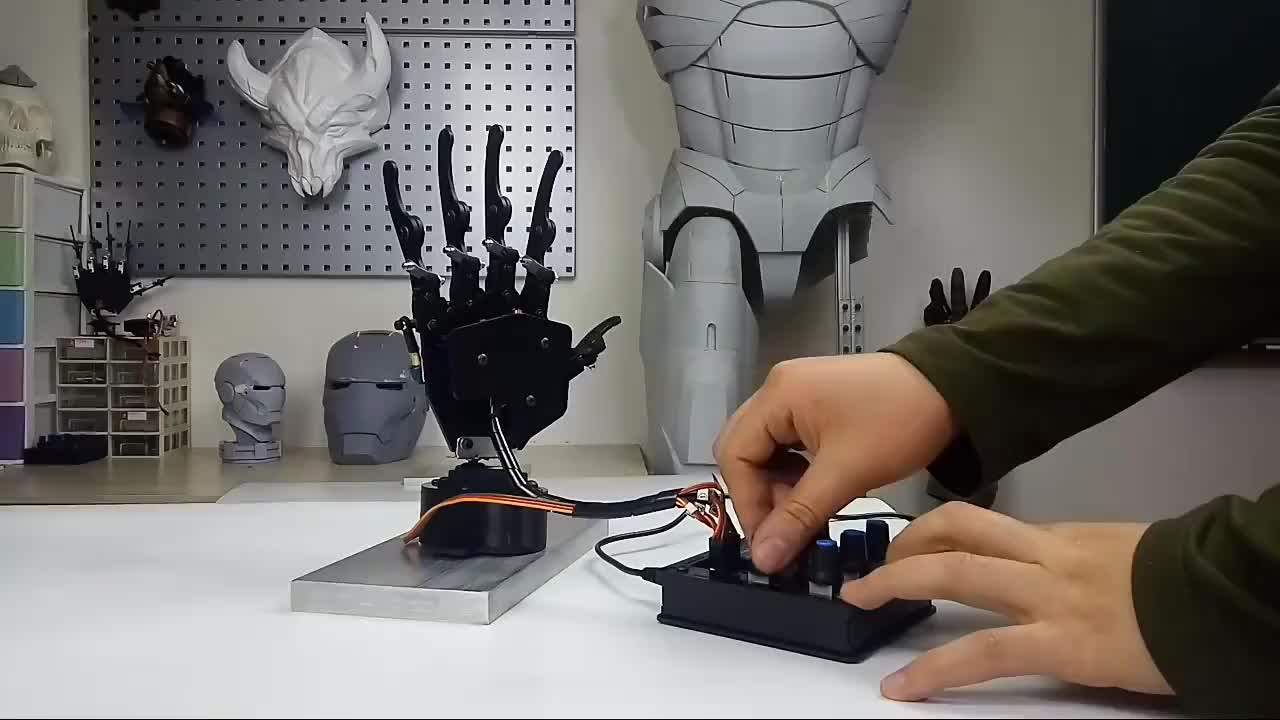 Humanoid Robot Hand With Fingers Manipulator & Servo For Diy Robotics ...