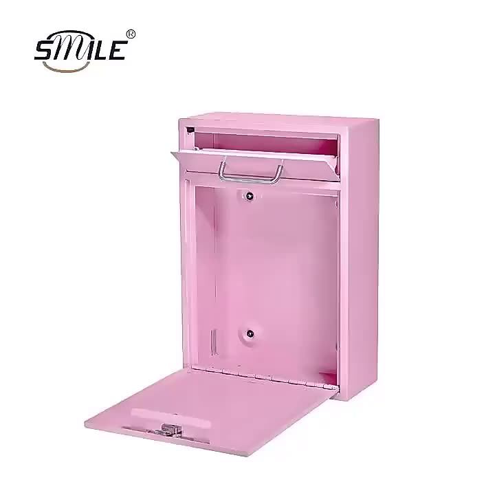 Smiletech Customizable Wall Mount Locking Drop Box Steel Mailbox For ...