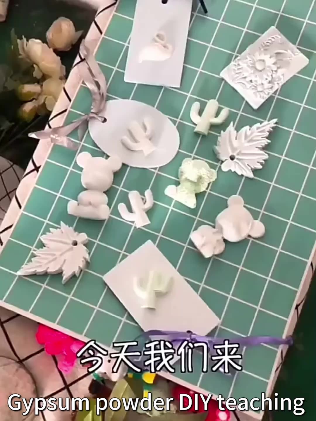 Model Powder White Gypsum Art Sculpture Aromatherapy Gypsum Expanding ...