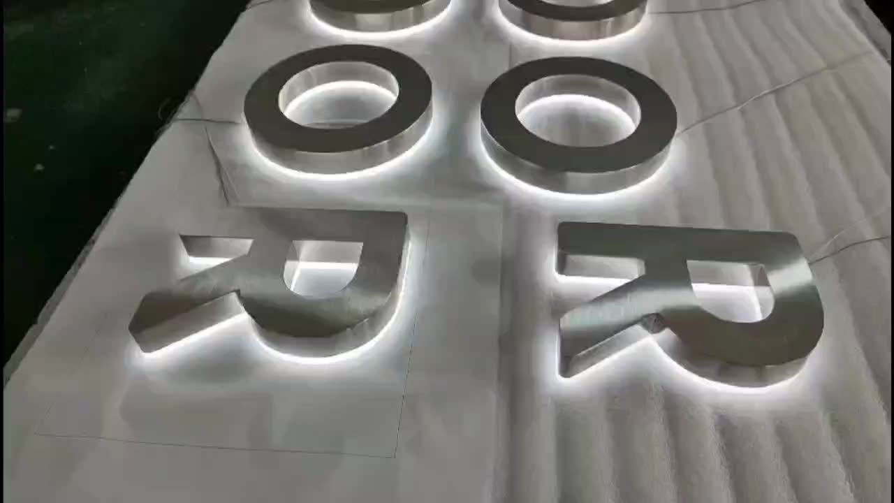 Wall Mounted Outdoor Stainless Steel Channel Letters With Black Paint ...