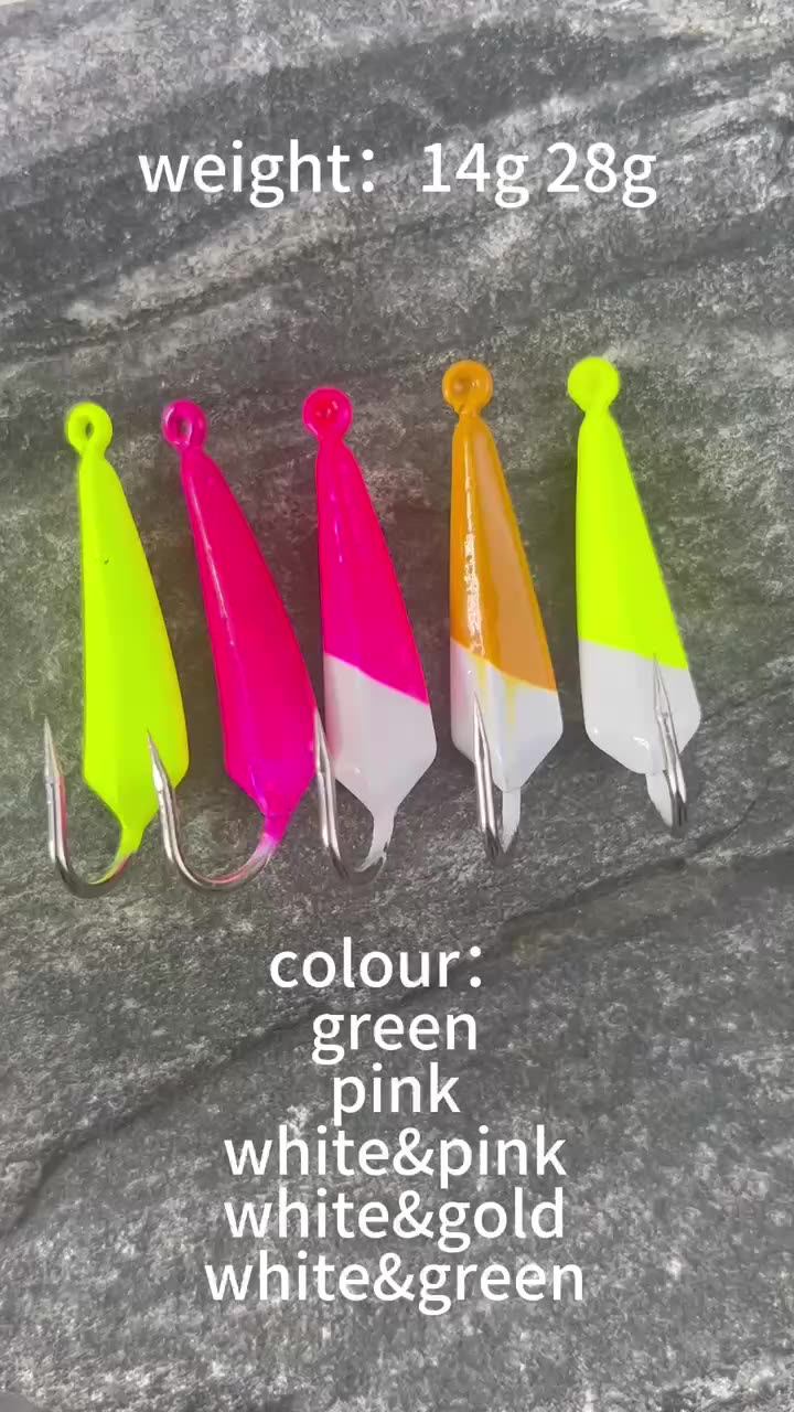 In Stock Jigging Lures 5 Colors 1/2 Oz Pompano Jig Goofy Jig White ...