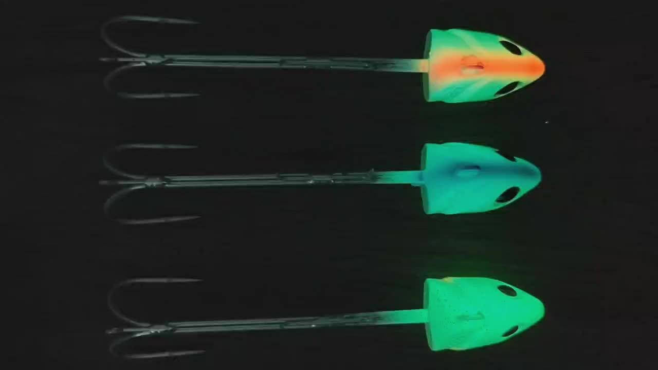 Metal Jigging Luminous Bait Tenya Jig Head Hairtail Hook Artificial ...