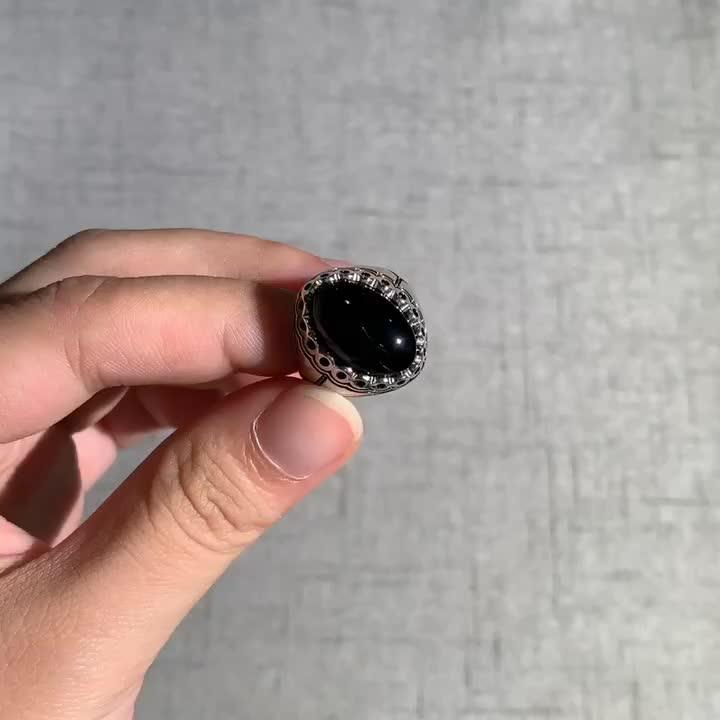 Genuine Solid 925 Sterling Silver Rings Antique Turkey Rings Big With ...