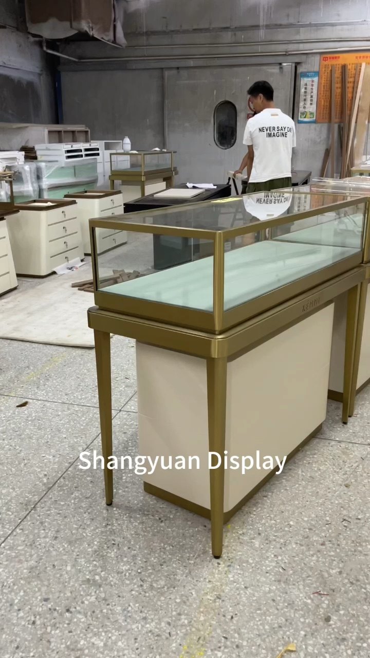 Luxury Stainless Steel Glass Display Cabinet Shenzhen Factory High-end ...