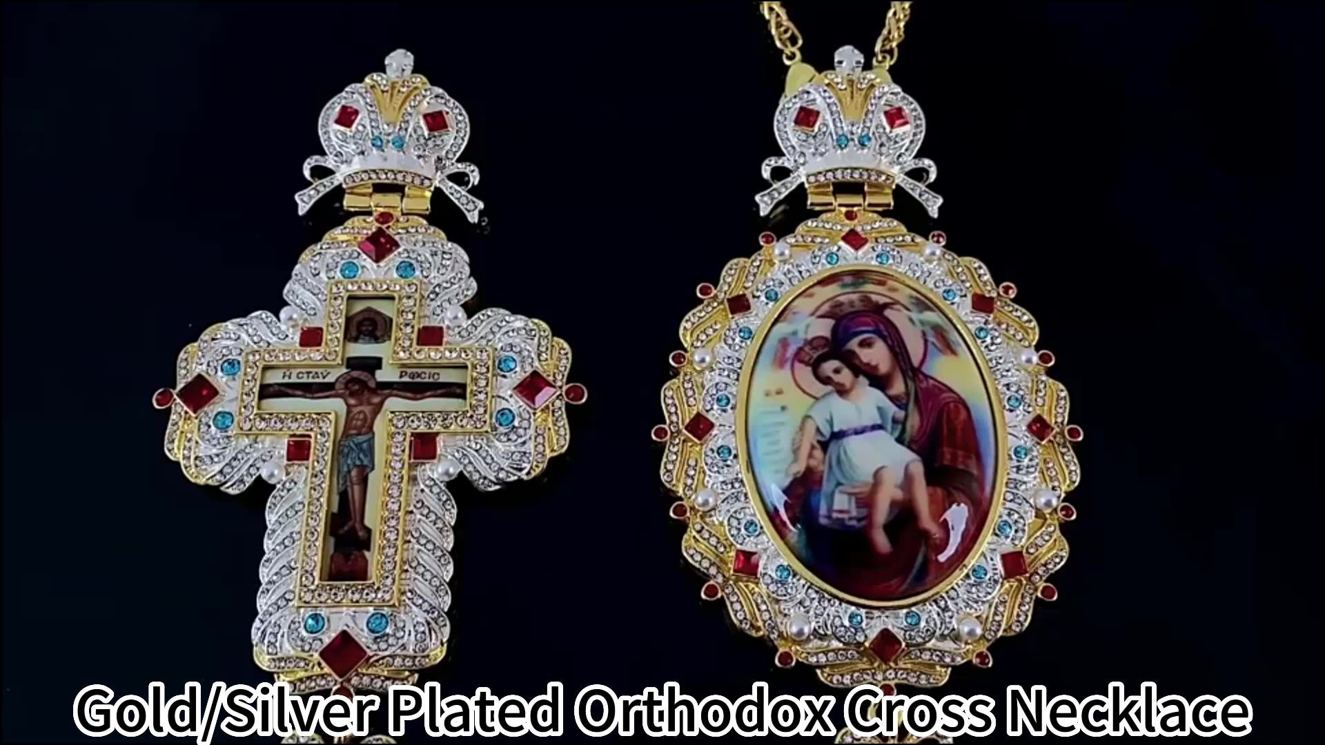 Christian Orthodox Jesus Cross Necklace Prayer Priest Jewelry For ...