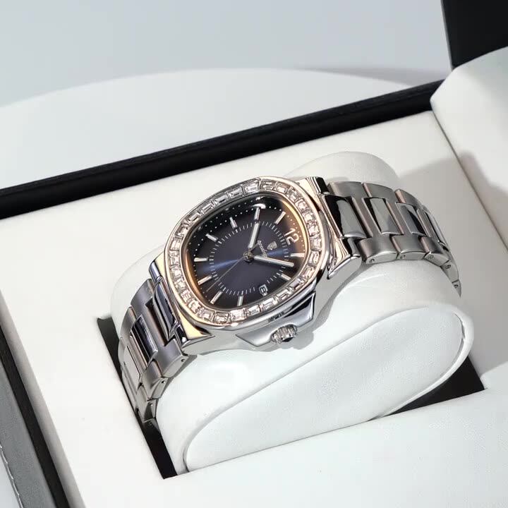 Ieke Popular Model Latest Design Square Case Quartz Watch Lady Hand ...