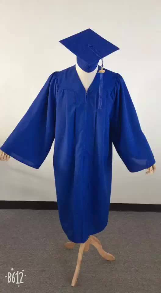 Matte Forest Green Adult Graduation Gowns And Caps - Buy Graduation ...