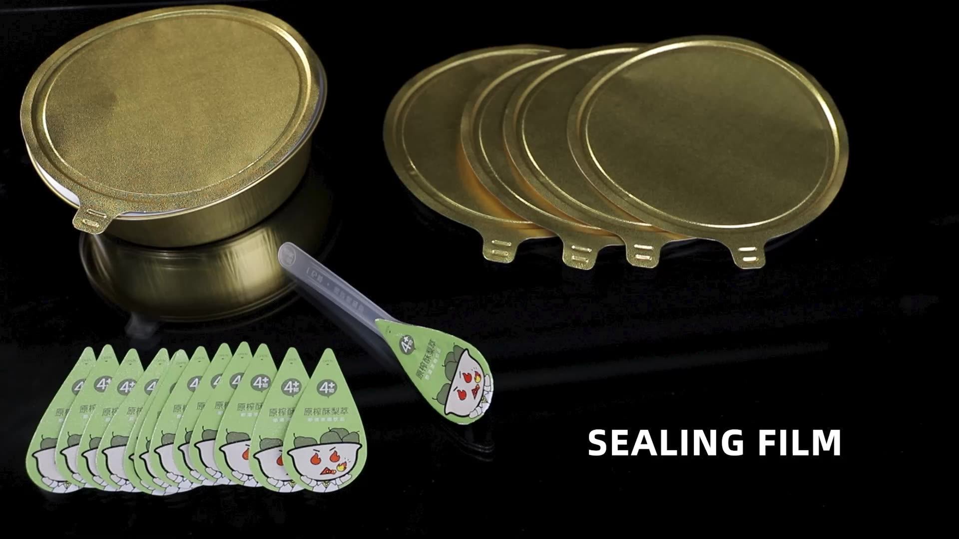 Aluminum Foil Sealing Film For Pp Pe Pet Ps Metal Foil Die Cut Embossed ...