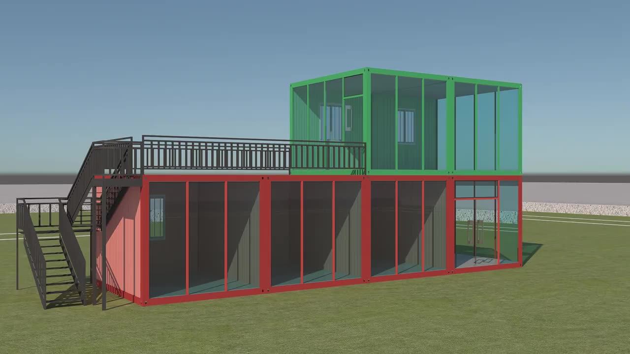 Prefabricated Houses Mobile Demountable Container Homes Frame Flat Pack ...