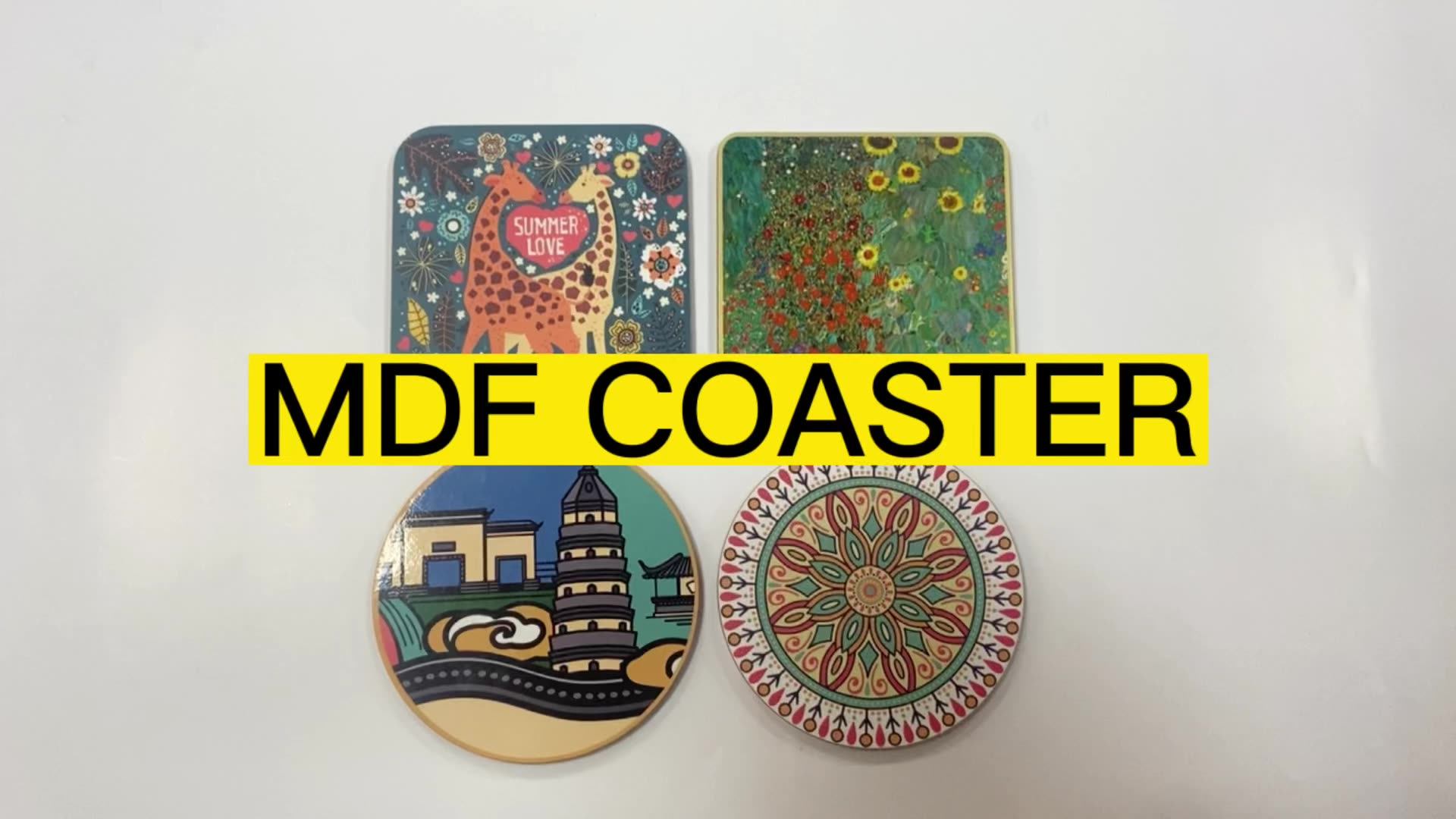 Oem Customize Lamination Melamine Printed Sublimation Mdf Coasters Cork ...