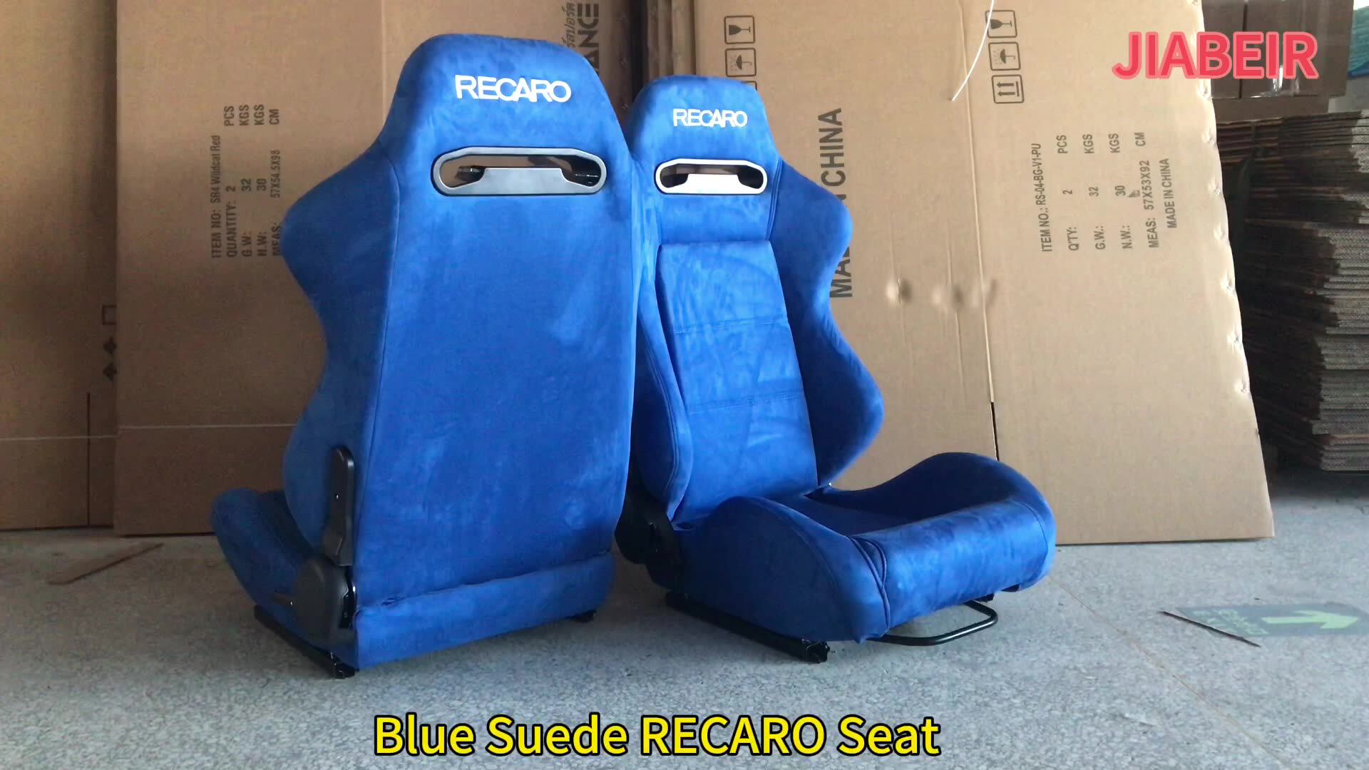Jiabeir Customized Recaro Blue Suede Racing Bucket Seats With Dual Lock ...