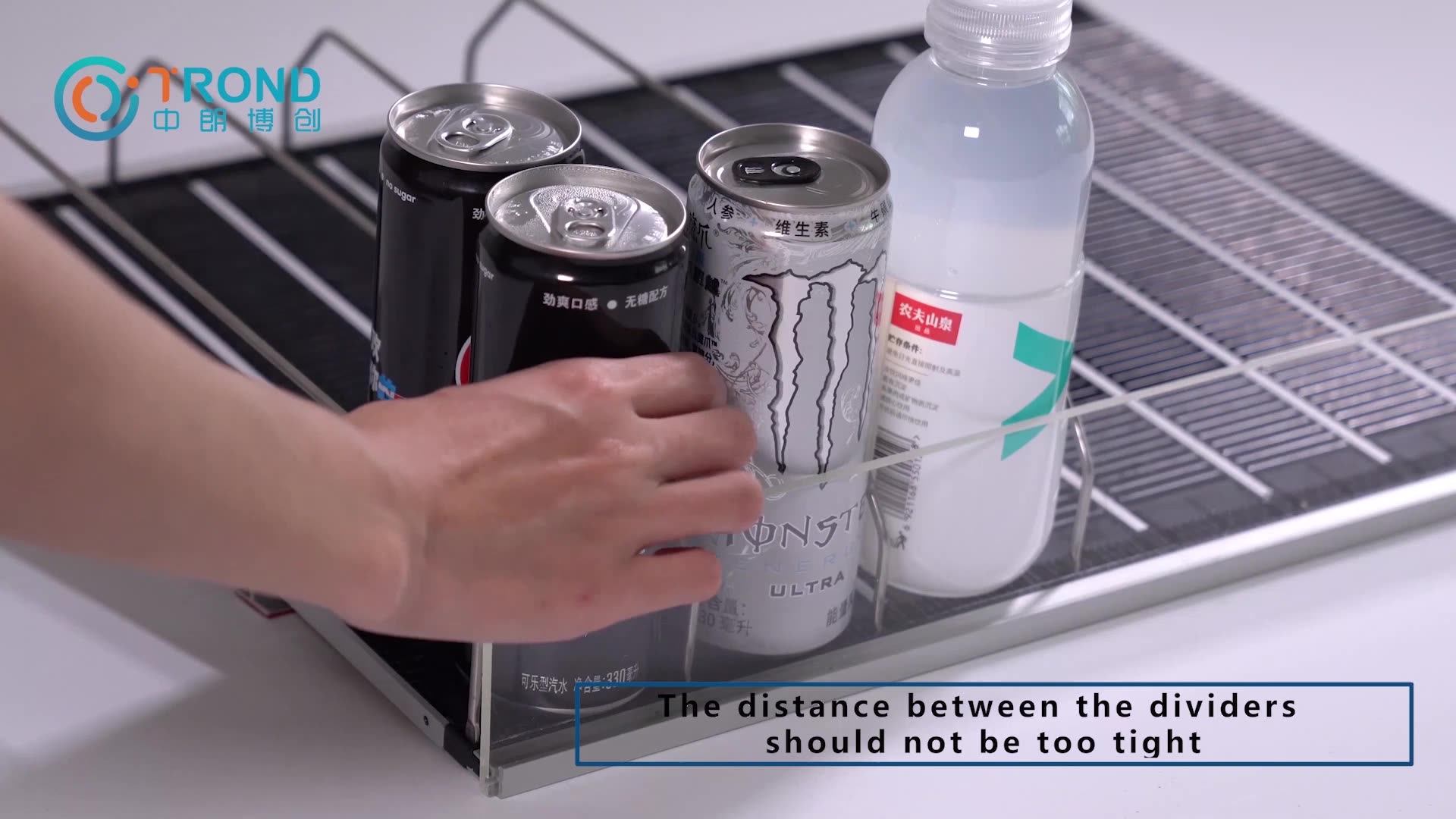 Cooler Beverage Glides Display System Flexible Gravity Feed Roller ...