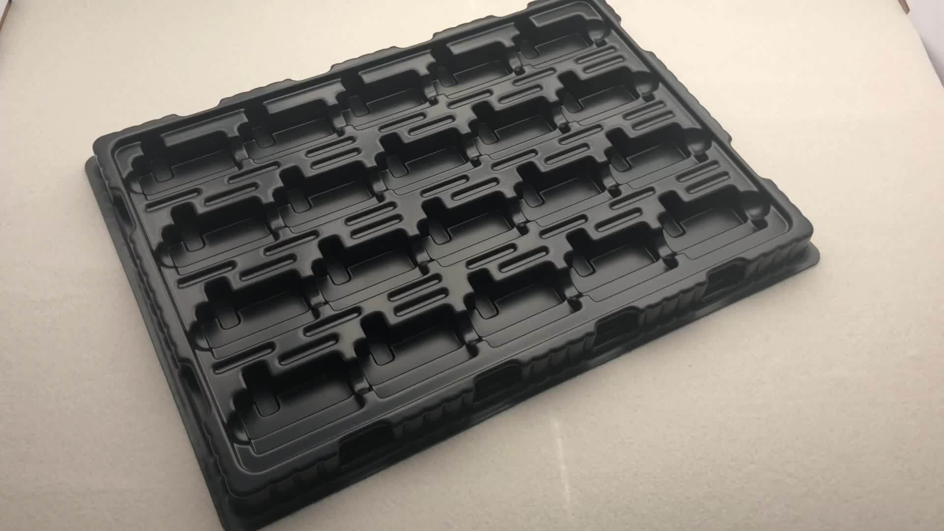 Black Esd Conductive Blister Plastic Custom Tray - Buy Blister Plastic ...
