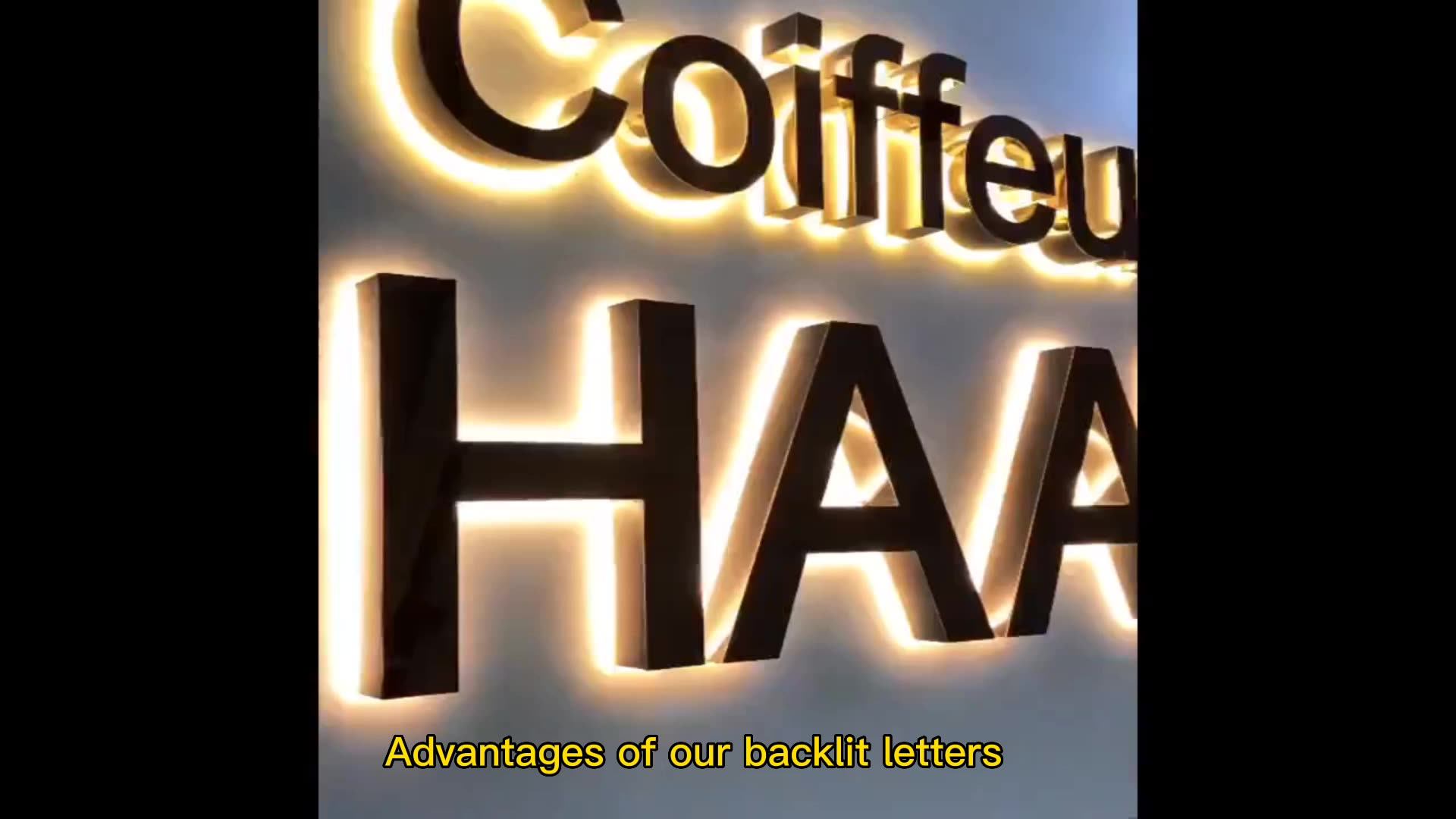 Custom Outdoor Business Logo Signages 3d Backlit Metal Sign Letter ...