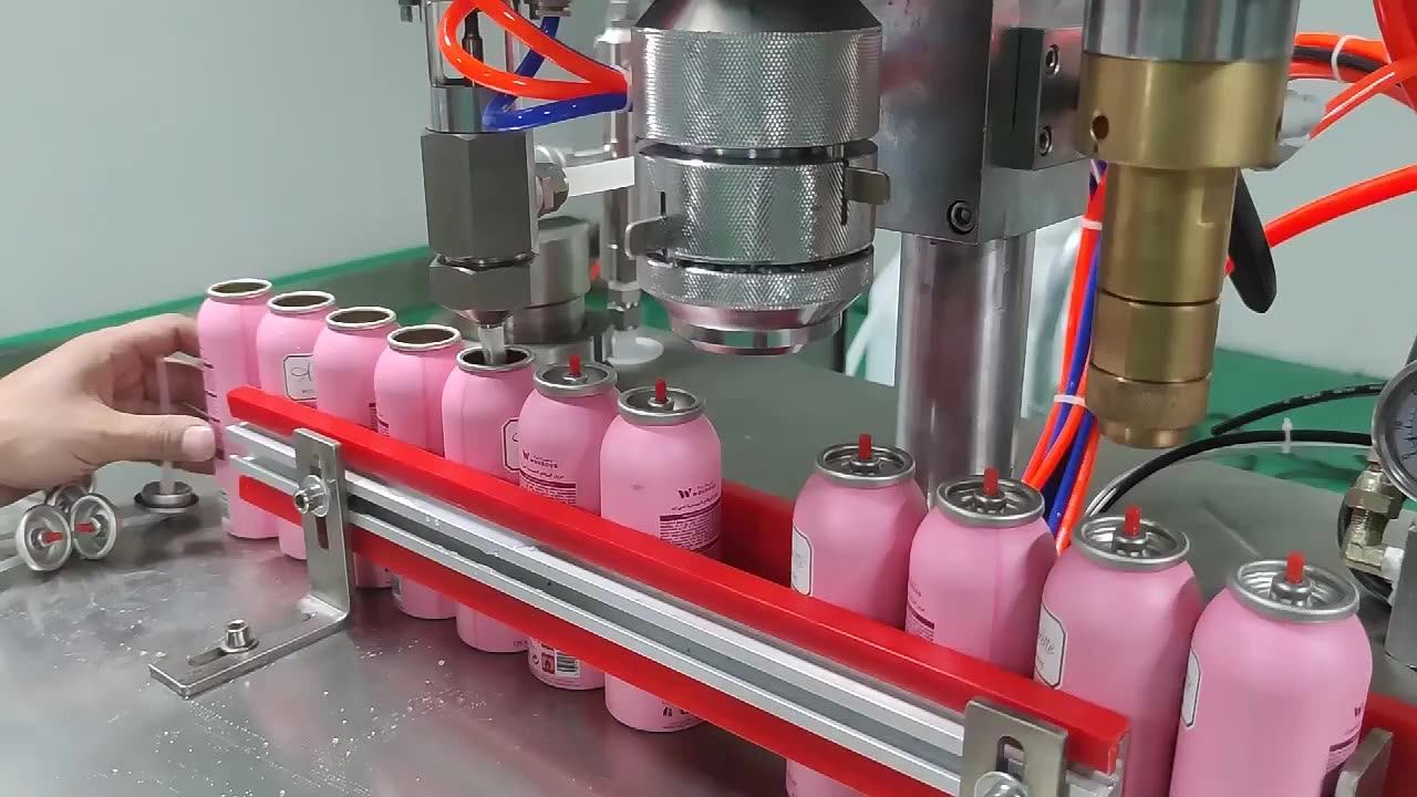 Semi Automatic Tin Aluminum Can Liquefied Petroleum Gas Butane Gas ...