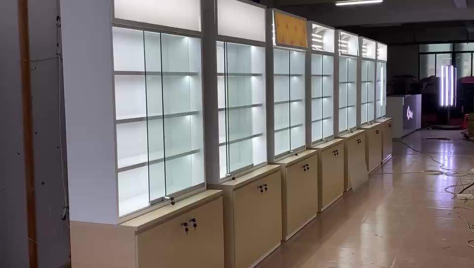 Wooden Mobile Phone Display Cabinet Cell Phone Accessories Shop Display ...