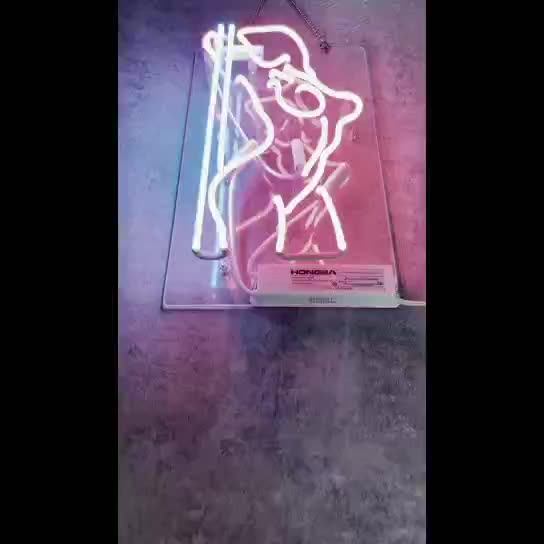 New Product Ideas 2021 Visual Artwork Neon Sign Customised Glass Lady ...