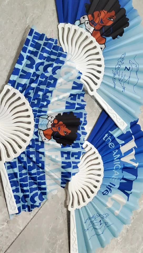 23cm Zeta Phi Beta Greek Letters Zeta Amicae Small Party Fans Custom ...