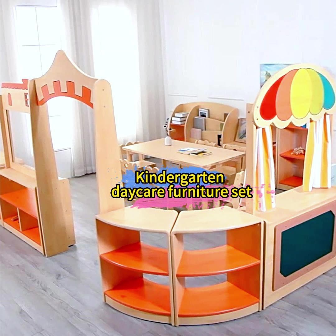 Daycare Furniture Custom Compartment Multi Storage Wooden Cabinet Kids ...