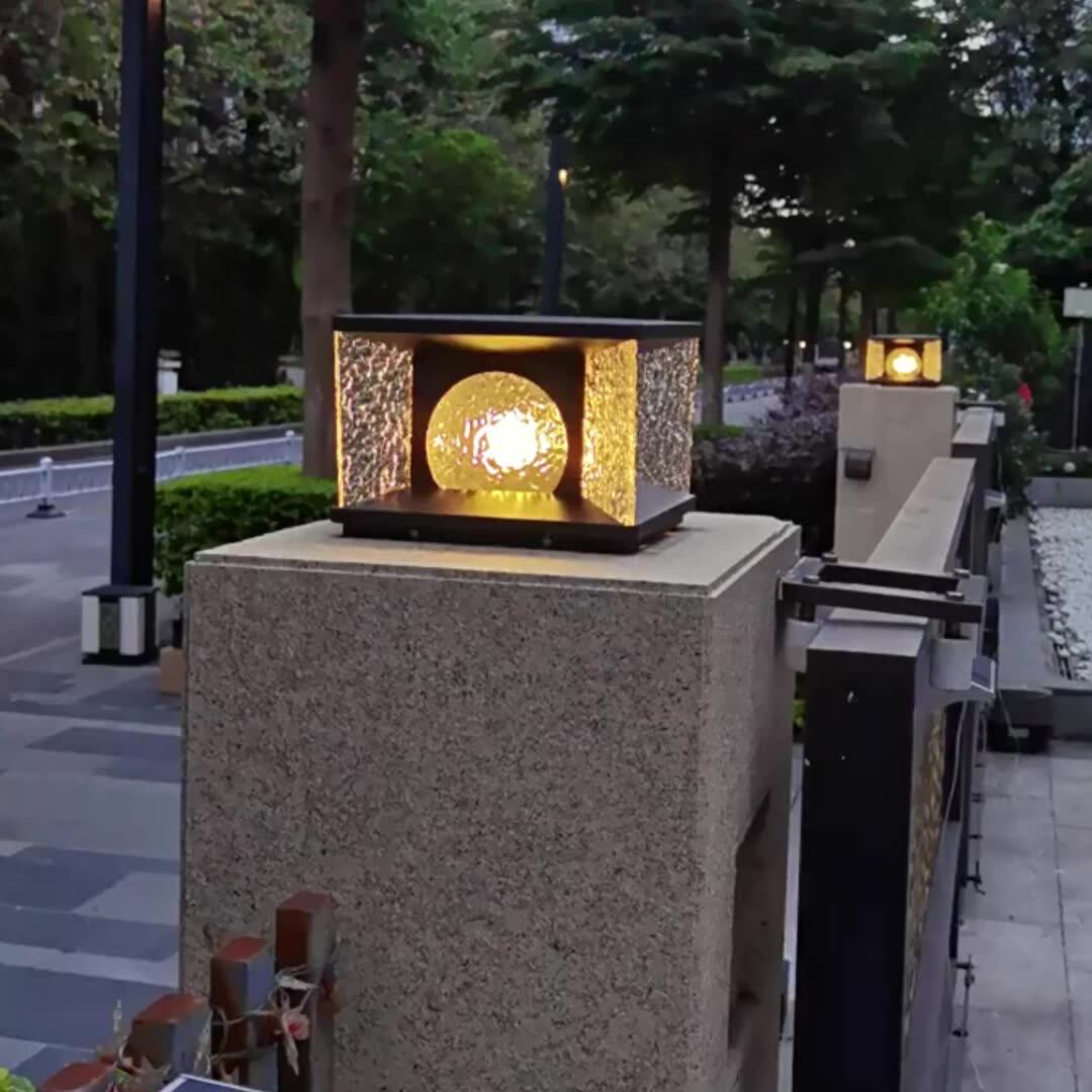 Modern Garden Light Waterproof Ip65 Column Cylinder Indoor Glass Iron ...