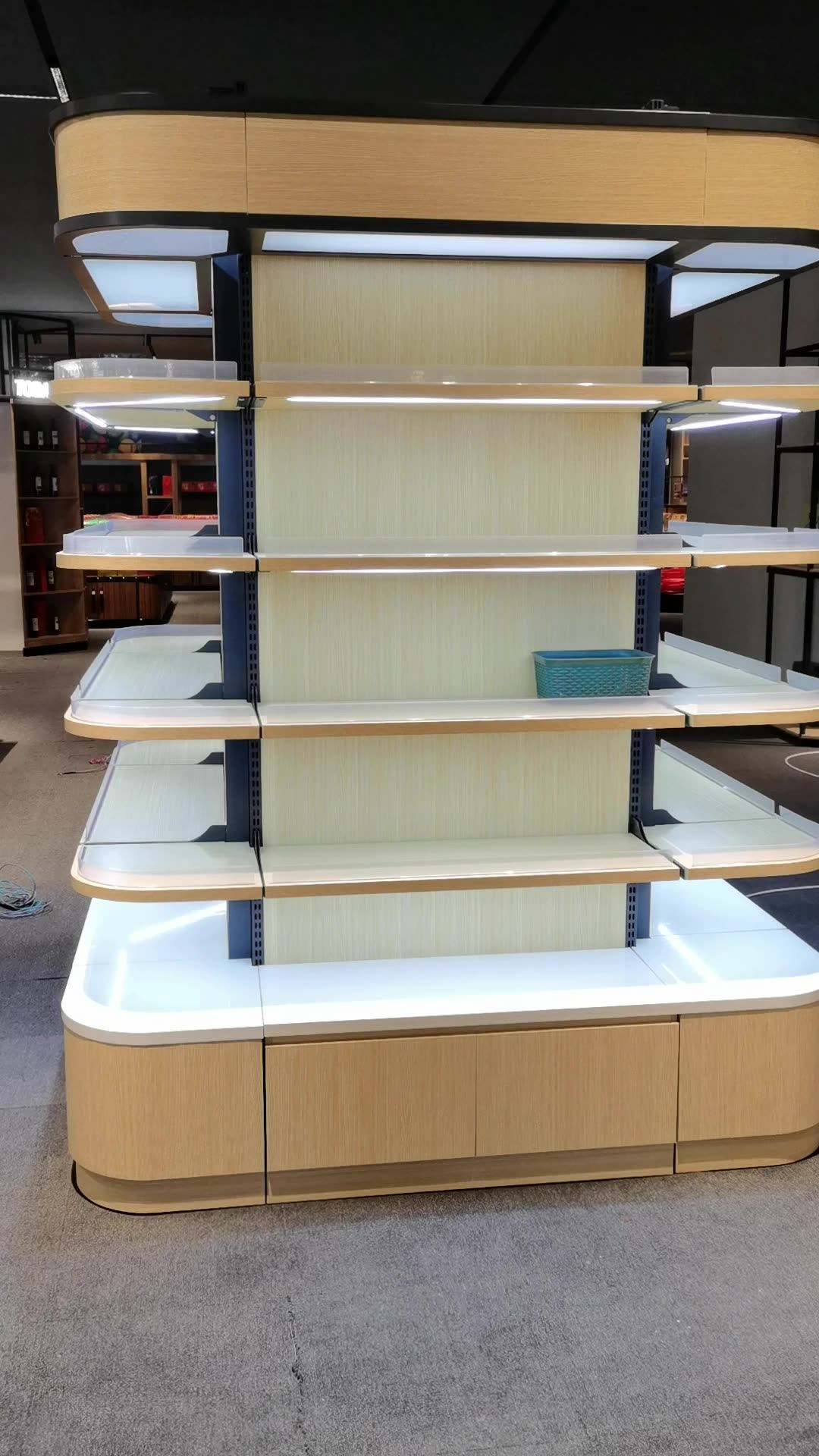 High Quality Double Sided Hardwood Gondola Convenience Store ...