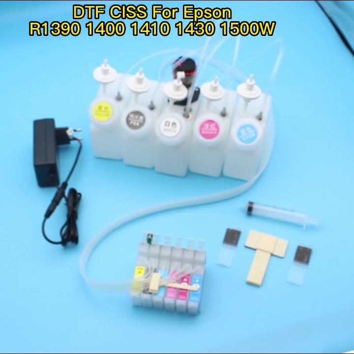 Dtf Continuous Ink Supply System Ciss For Epson 1390 1400 1500w 1410 1430 Direct To Film White ...