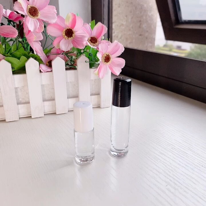 Low Moq 10 Ml Mini Clear Essential Oil Stainless Steel Roller Bottle ...