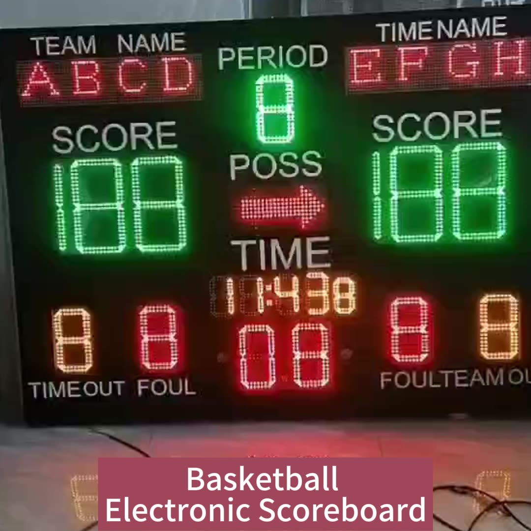 Custom English Version Portable Basketball Scoreboard With 24 Second ...