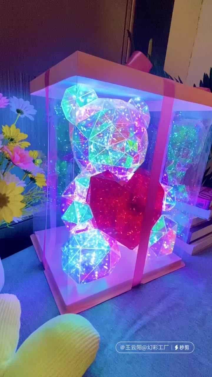 New Design Led Teddy Bear 40cm Colorful Bear For Valentine Day Gift ...