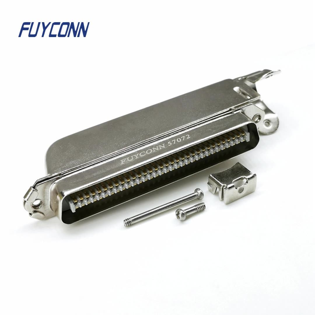 2.16mm Rj21 26 28 Wag Wire Amphenol 64 Pin Connector,32 Pairs Male Idc ...