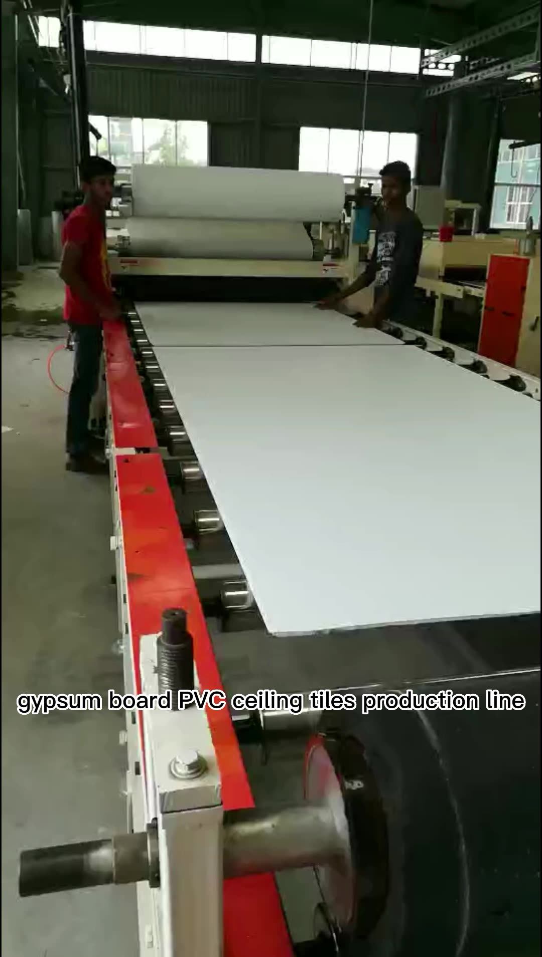 False Ceiling Tile Making Machine / Pvc Laminated Gypsum Tiles ...