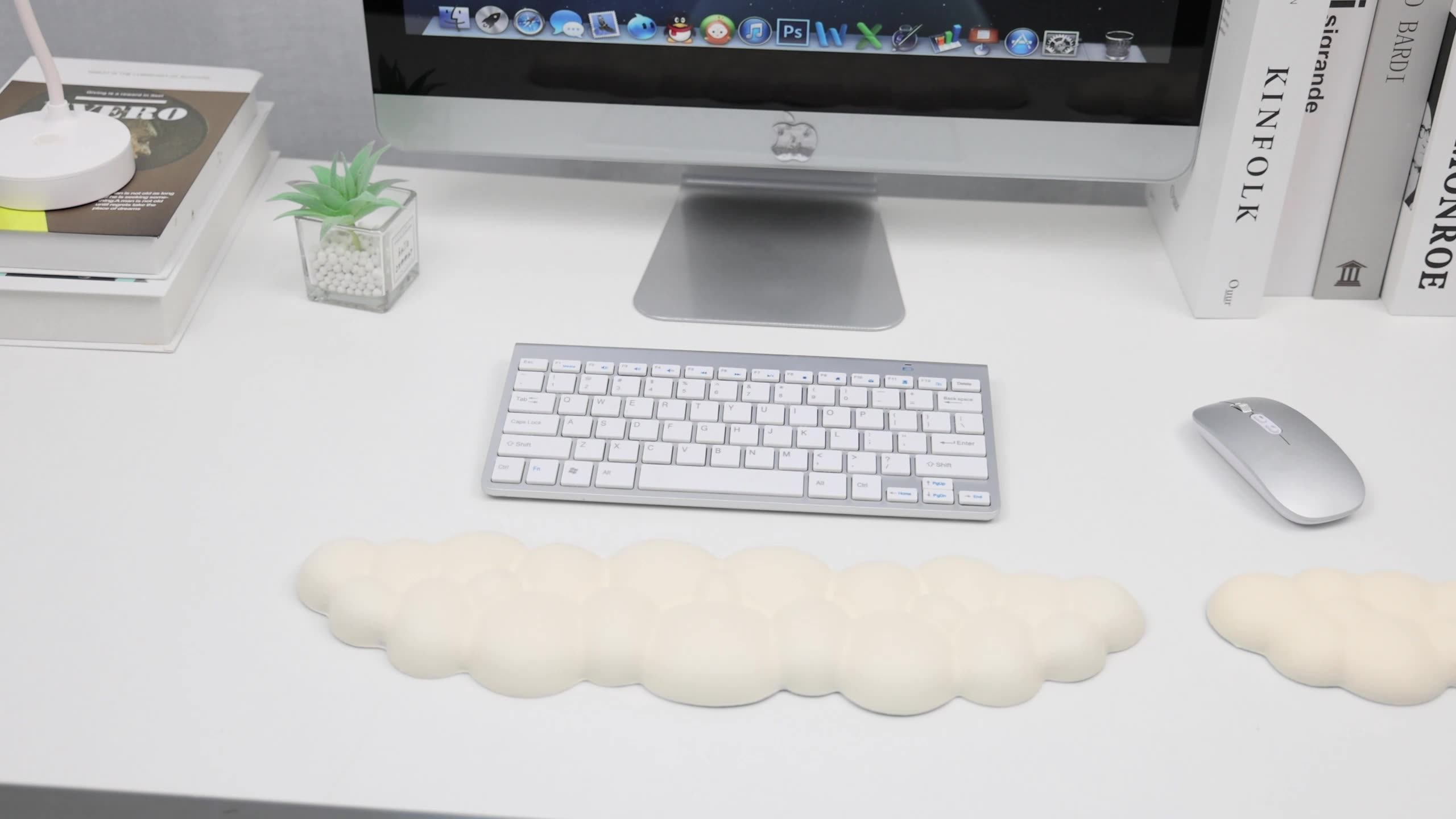 Ergonomic Keyboard Wrist Rest Mouse Pad Cloud Leather Mouse Pad Gaming ...